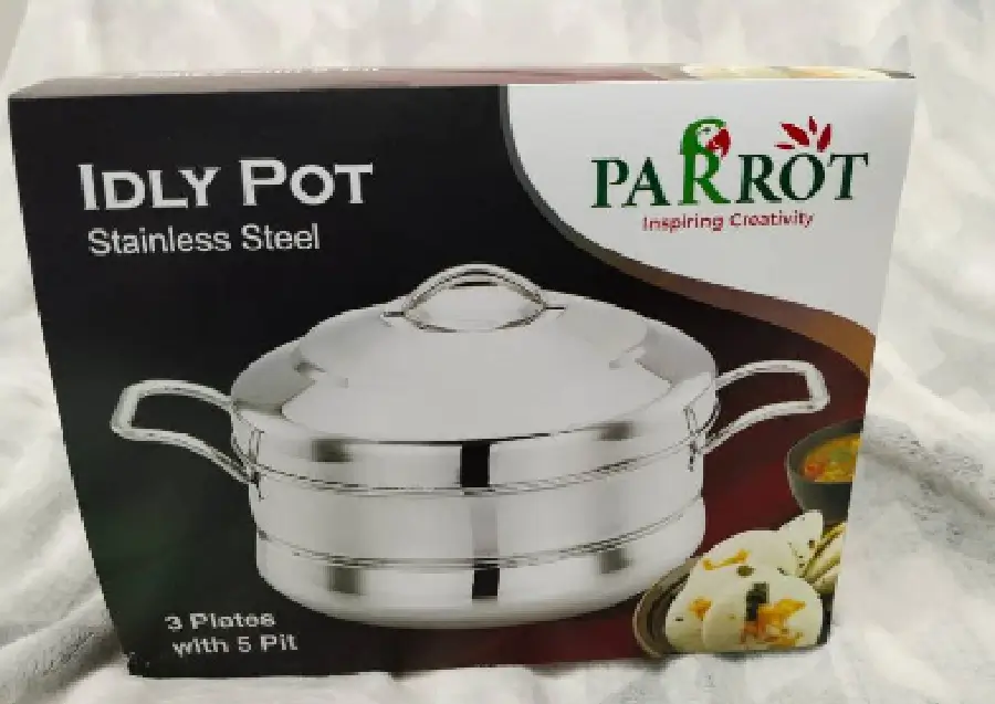 Stainless Steel Idly Pot – Durable & Food-Grade | Parrot Kitchen Essentials